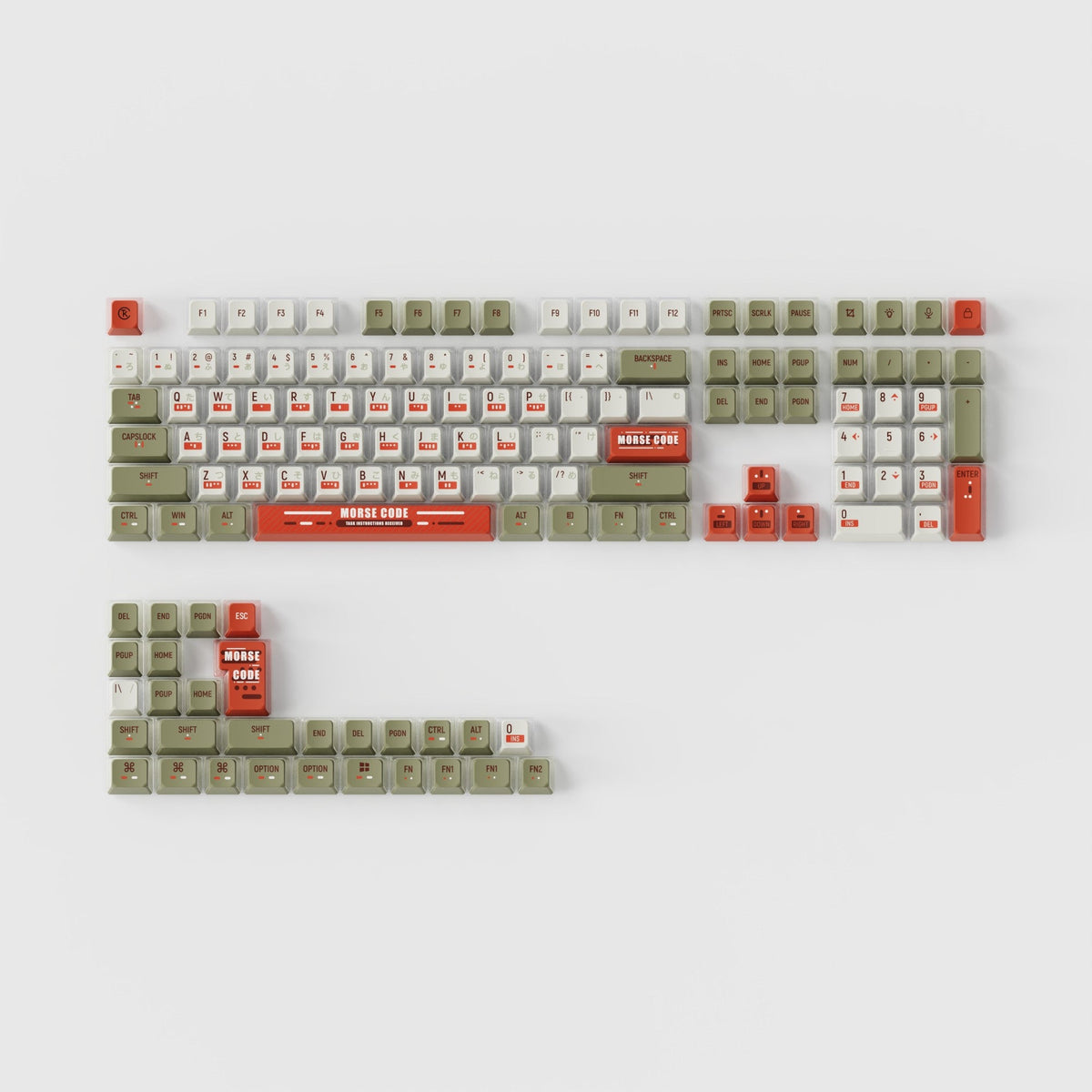 OEM Dye-Sub PBT Full Set Keycap Set - Morse Code – Keychron Hong Kong